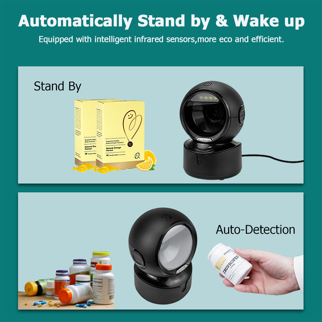 NetumScan Omnidirectional Desktop Barcode Scanner - NSA5