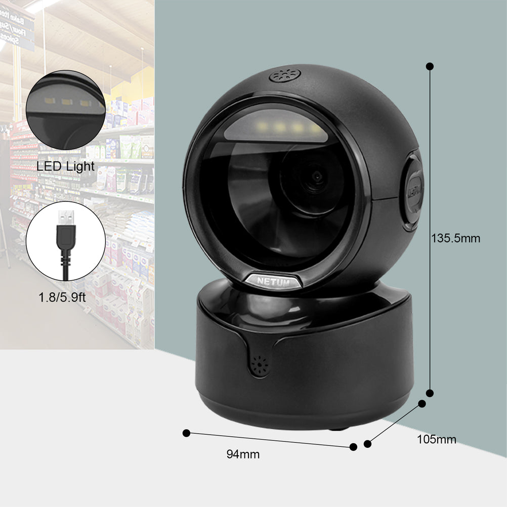NetumScan Omnidirectional Desktop Barcode Scanner - NSA5