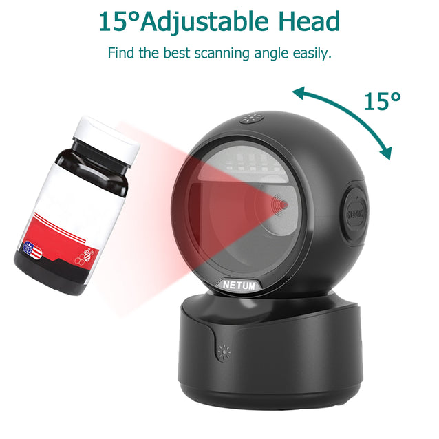 NetumScan Omnidirectional Desktop Barcode Scanner - NSA5