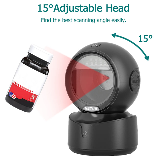 NetumScan Omnidirectional Desktop Barcode Scanner - NSA5
