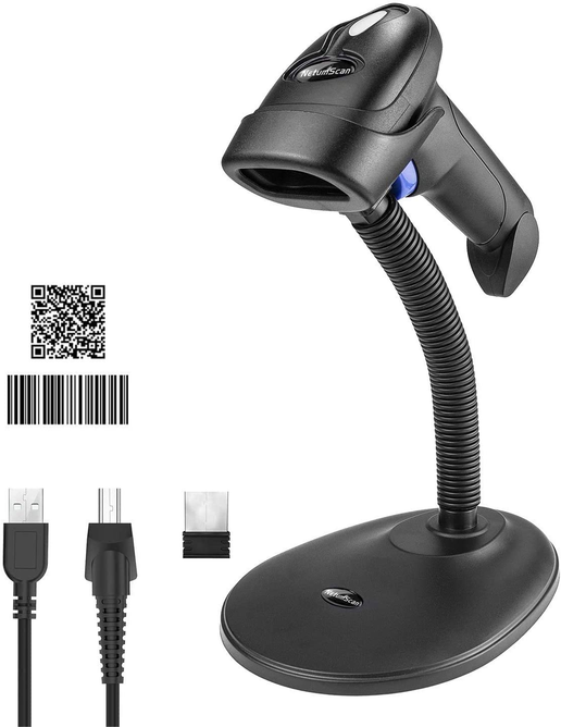NetumScan Upgraded Version Wireless Barcode Scanner with Stand NSL8S